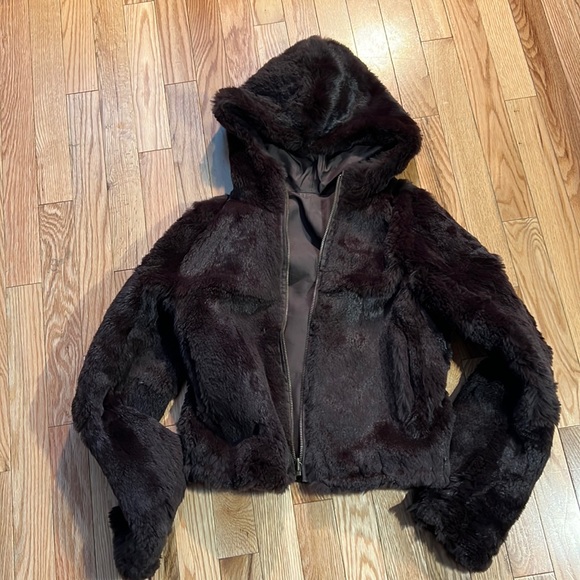 Vintage | Jackets & Coats | Unique Vintage Zip Up Fur Reversible Jacket ...